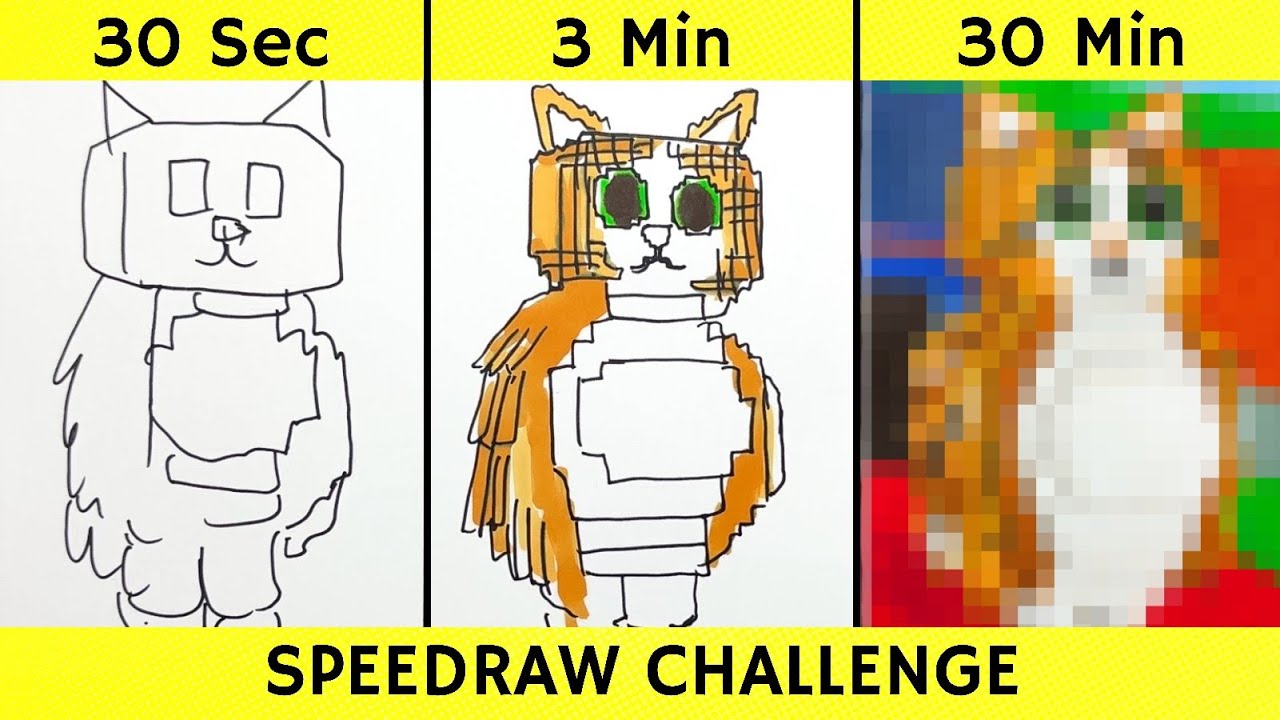 Drawing OG MEOWL in 30 sec, 3 min, and 30 min | Steal a Brainrot ...
