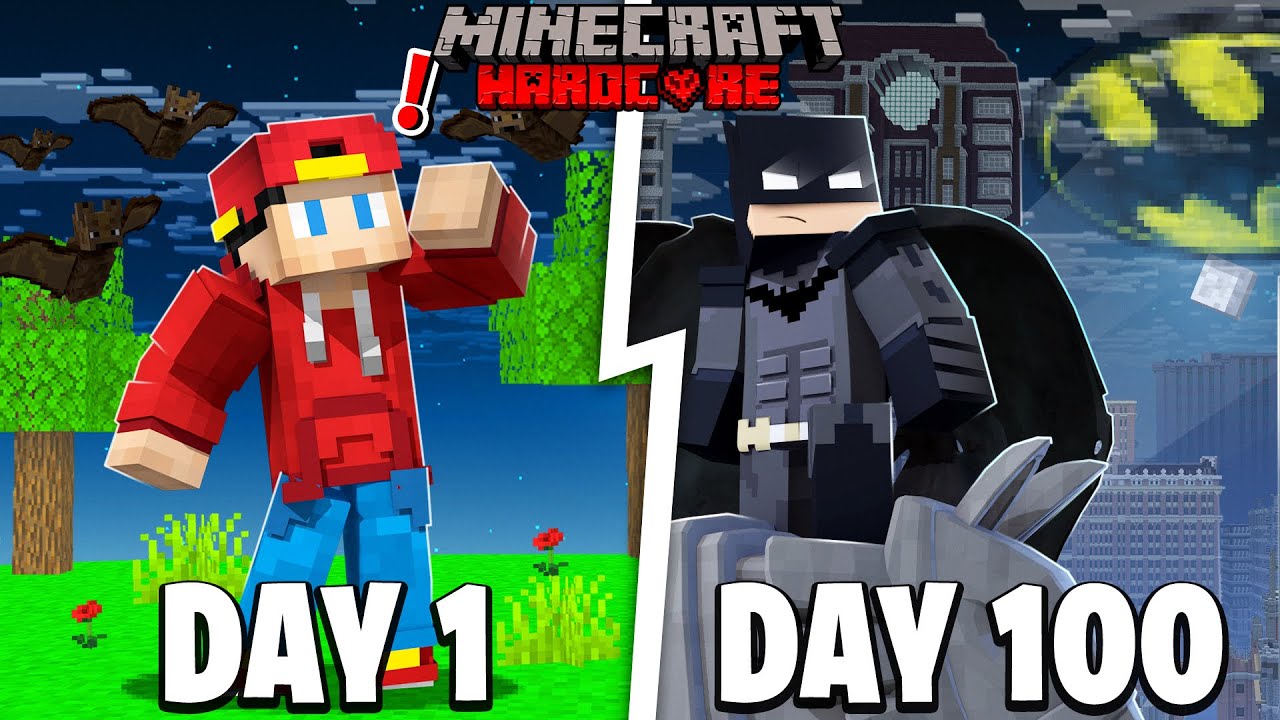 I Survived 100 Days in Minecraft Gotham City as BATMAN... - YouTube