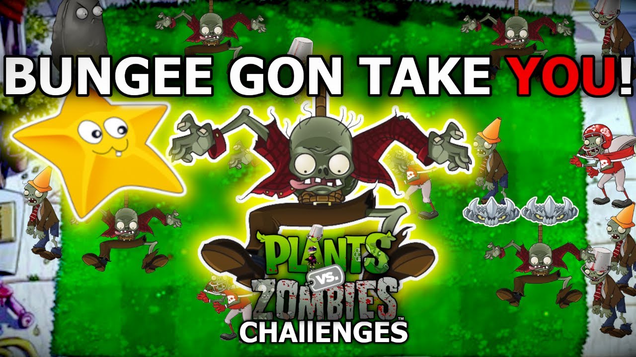Endless waves of Bungee zombies! Pvz Challenges - YouTube