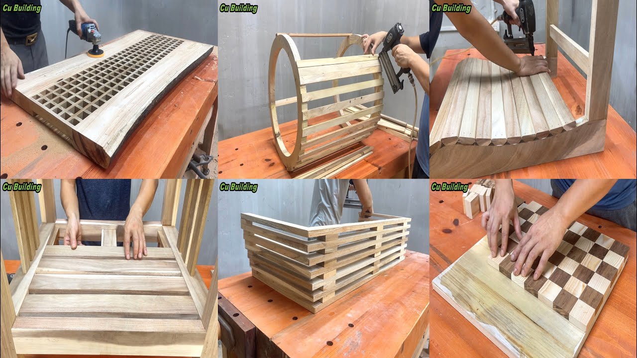 Wood Recycling Project Made From Scrap Wood // Efficient Woodworking ...