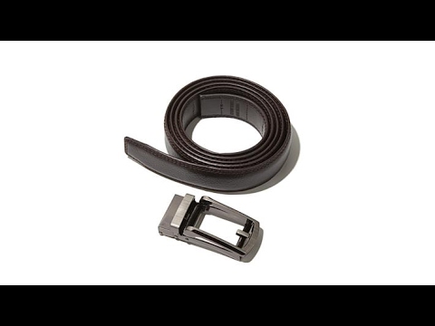 Comfort Click Perfect Fit Adjustable Leather Belt - YouTube