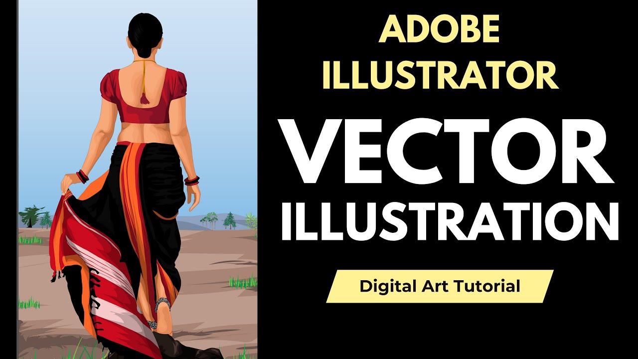 illustration the Beauty of Woman: Vector Art Creation in adobe ...