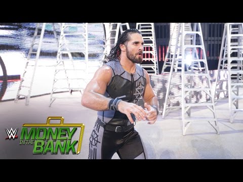Seth Rollins heads to the ring for his battle with Roman Reigns: WWE Money in the Ban..