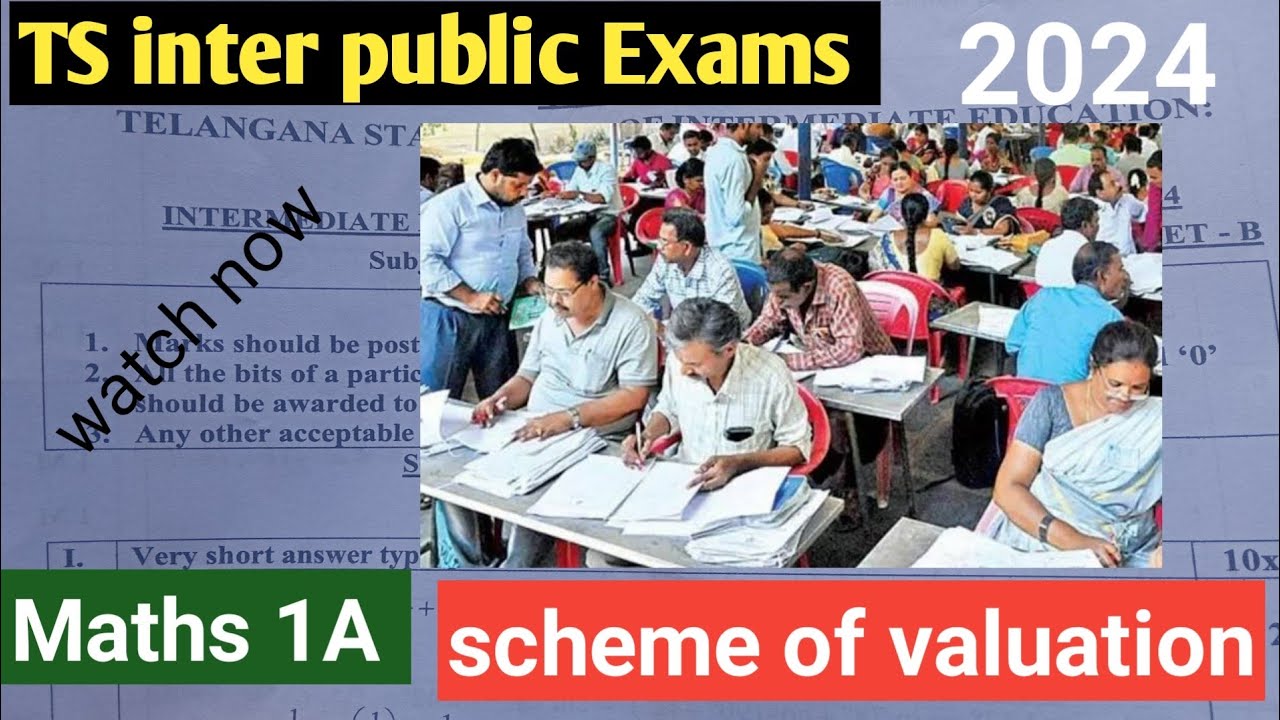 ts inter Maths 1A scheme of valuation 2024 / ఇంటర్ పేపర్ వల్యూషన్/ # ...