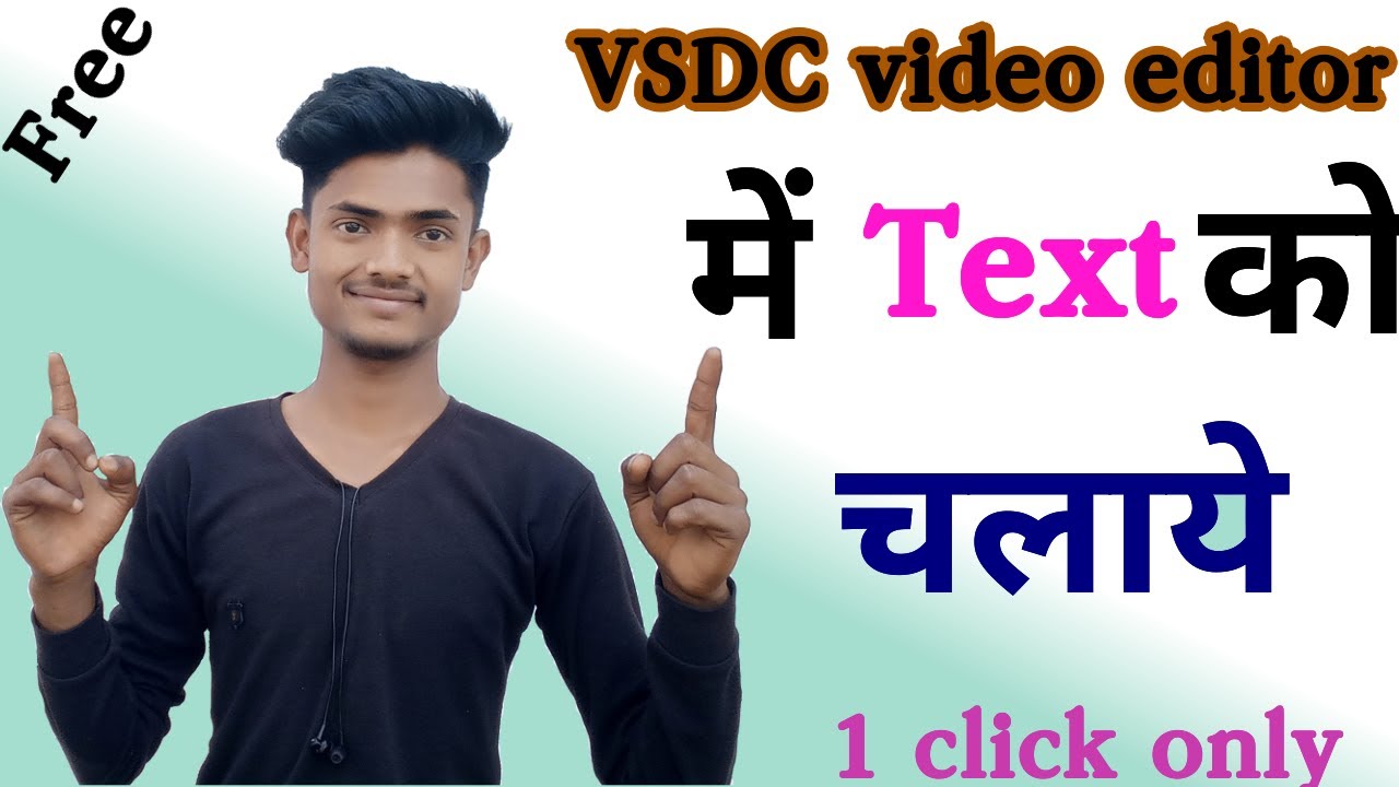 Vsdc video editor me text ko kaise chalaye| how to use scrolling text ...