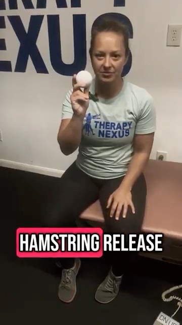 Active hamstring release with lacrosse ball. Mobilization with movement ...