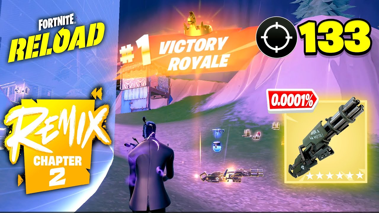 OG Fortnite Reload | Brutus' Minigun | High Kill Gameplay | Keyboard ...
