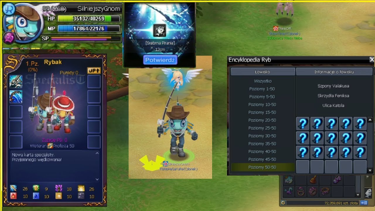 NosTale - NOWA KARTA SP WĘDKARZA! - misja, łowienie - YouTube