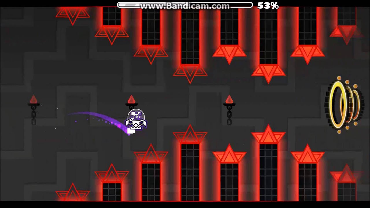 Geometry Dash | Fire Temple (easy demon) -By Michigun - YouTube