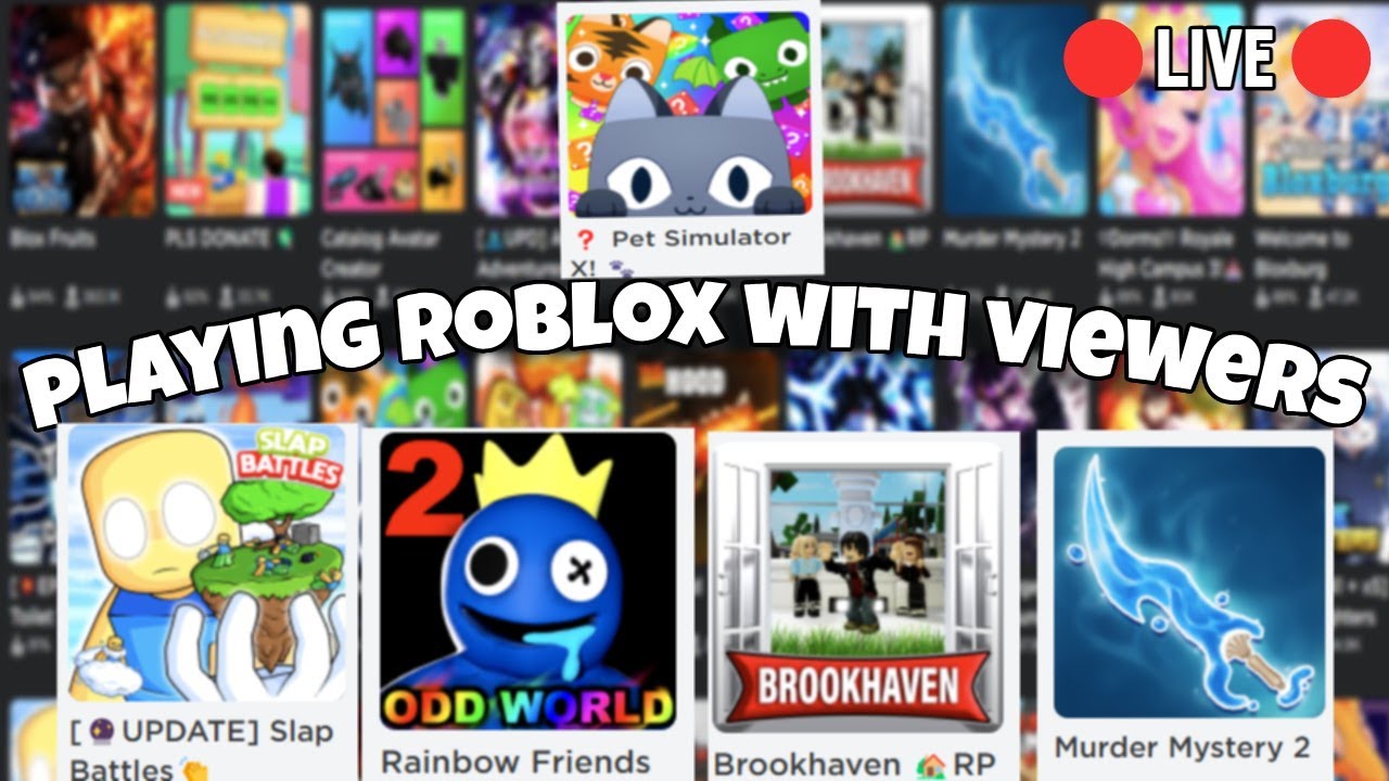 🔴Playing Roblox Games With Viewers! - YouTube