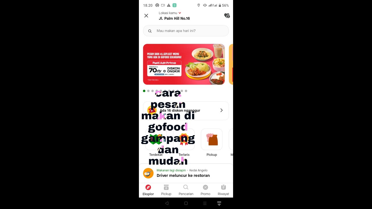Cara pesan gofood di aplikasi gojek - YouTube
