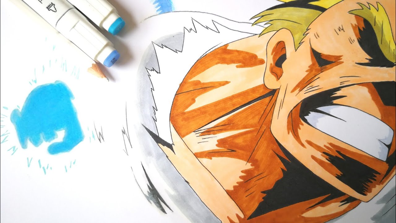 Drawing ALL MIGHT - YouTube