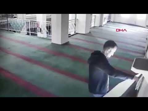 Cami hırsızı... Rahatlığı pes dedirtti!