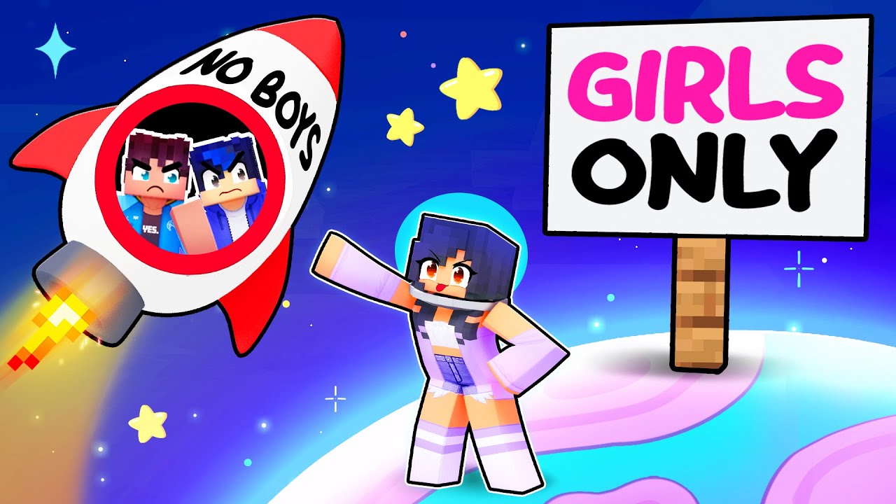 Girls ONLY PLANET In Minecraft! - YouTube