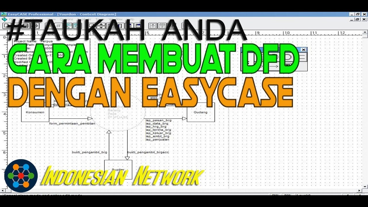 Video Tutorial Cara Membuat DFD Menggunakan Easycase - YouTube