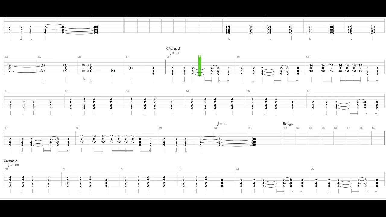 Digital Bath Tab by Deftones + Guitar only + Guitar tab - YouTube