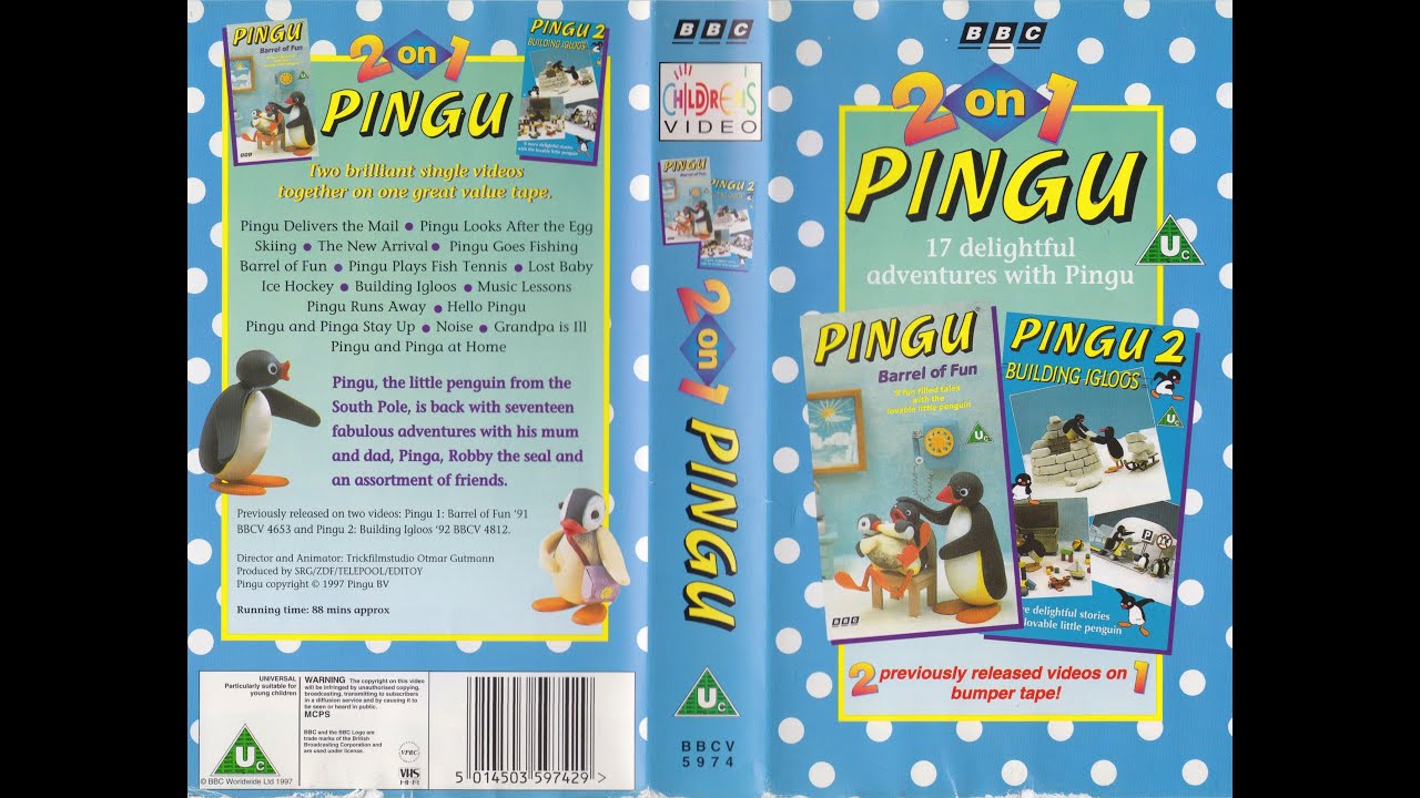 Original VHS Opening and Closing to Pingu 2 on 1 UK VHS Tape - YouTube