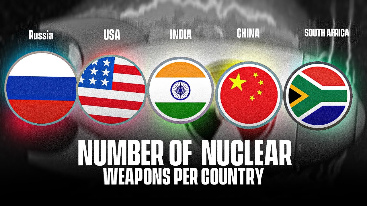 Number of nuclear weapons per country from 1945 to 2023 - YouTube