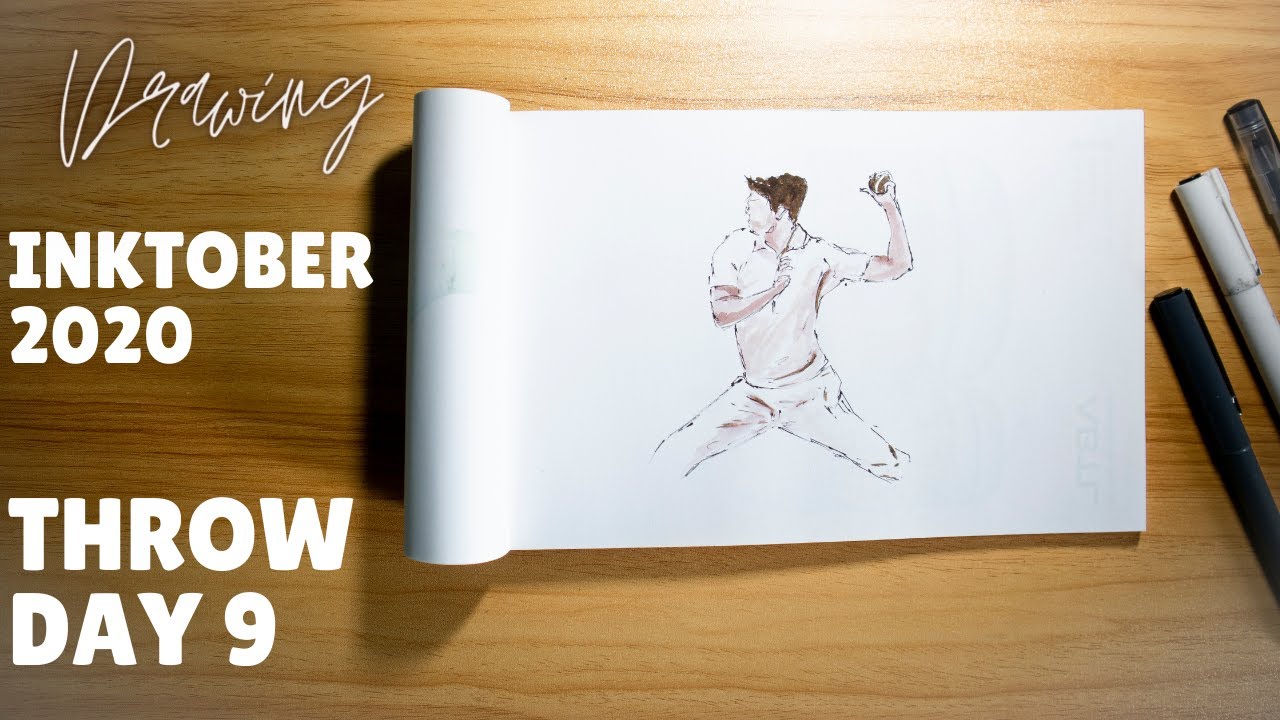 Inktober 2020 Day 9 - "Throw" |Throw drawing with ink for inktober 2020 ...