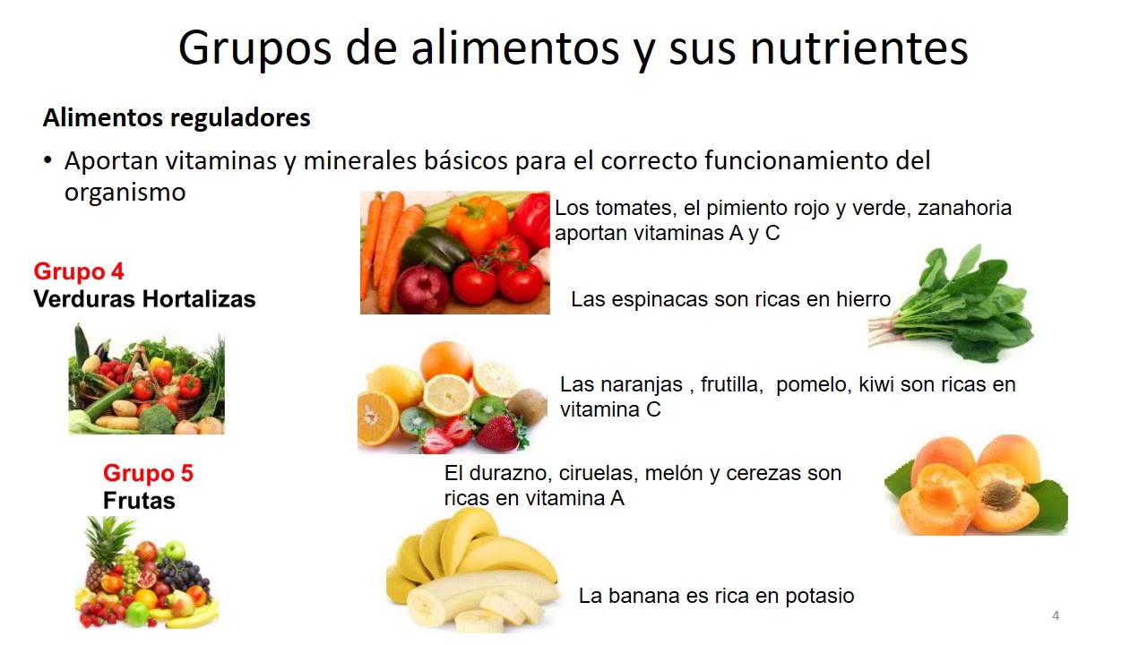 Grupos de alimentos y sus nutrientes 6 - YouTube