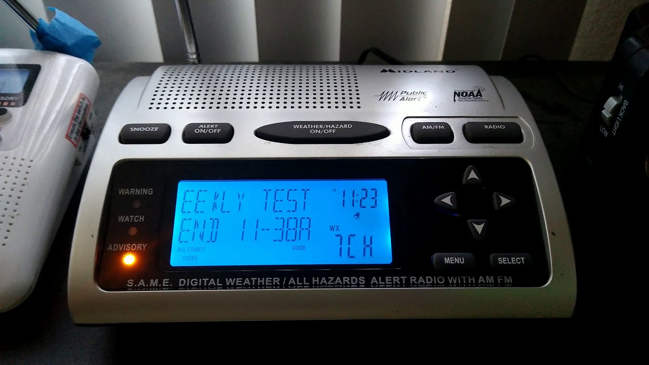 NOAA WEATHER RADIO: Required Weekly Test On Midland WR-300 11/18/20 ...