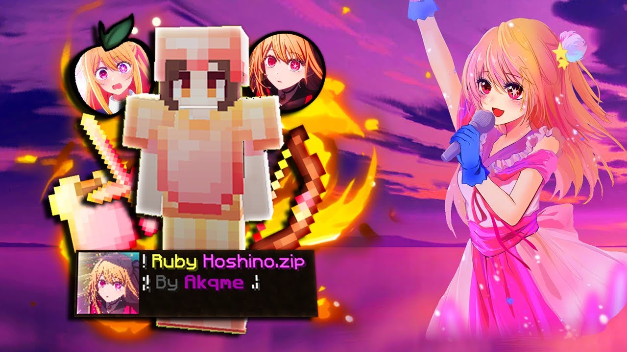 Ruby Hoshino - minecraft bedwars pvp texture pack (anime texture pack ...