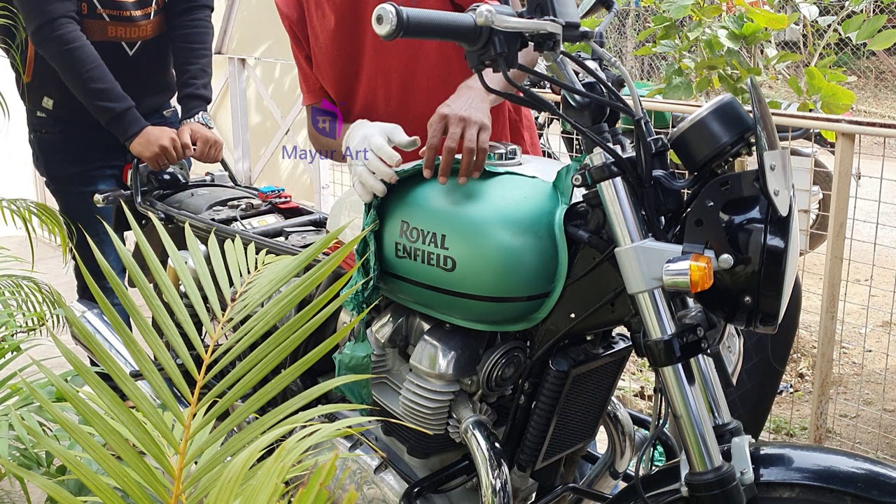 Royal Enfield Interceptor 650 Wrap removal from petrol tank | Mayur Art ...