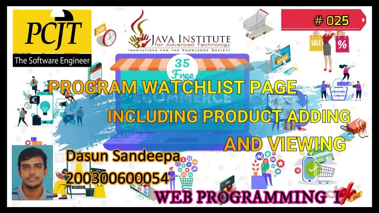 Program the watchlist page including product adding and viewing process - YouTube