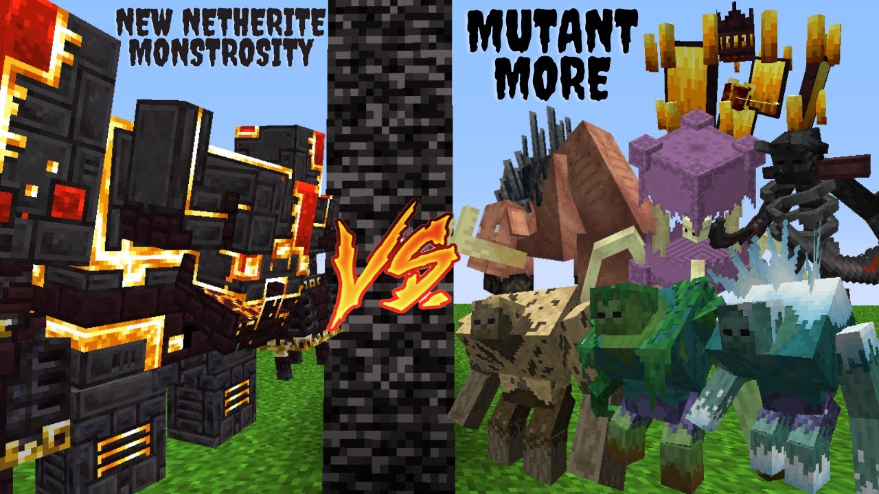 New Netherite Monstrosity VS Mutant More /Minecraft Mob Battle - YouTube