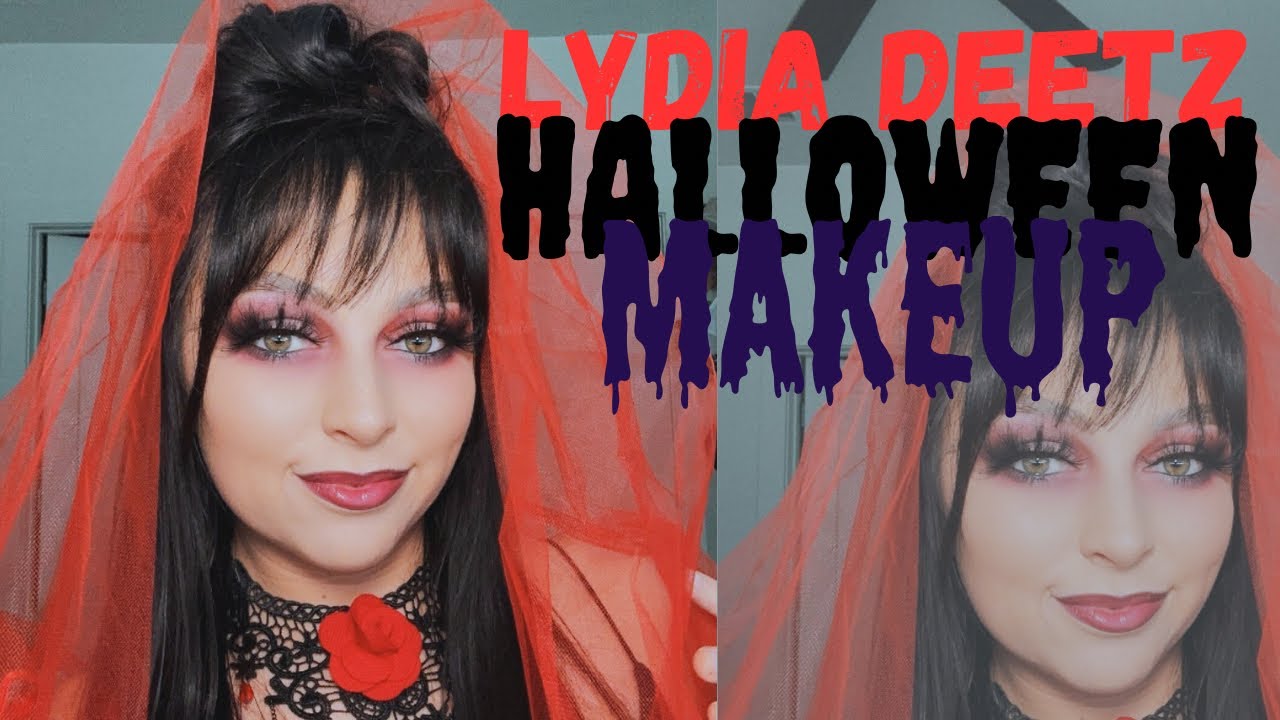 BEETLEJUICE LYDIA DEETZ FULL GLAM MAKEUP *halloween makeup inspo* - YouTube