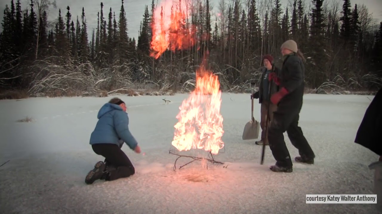 Setting a Lake on Fire | Alaska’s Bubbling Lakes | NASA - YouTube