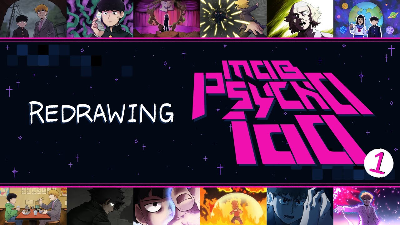 I Redrew One Shot From Every Episode of Mob Psycho 100 (Season 1) - YouTube