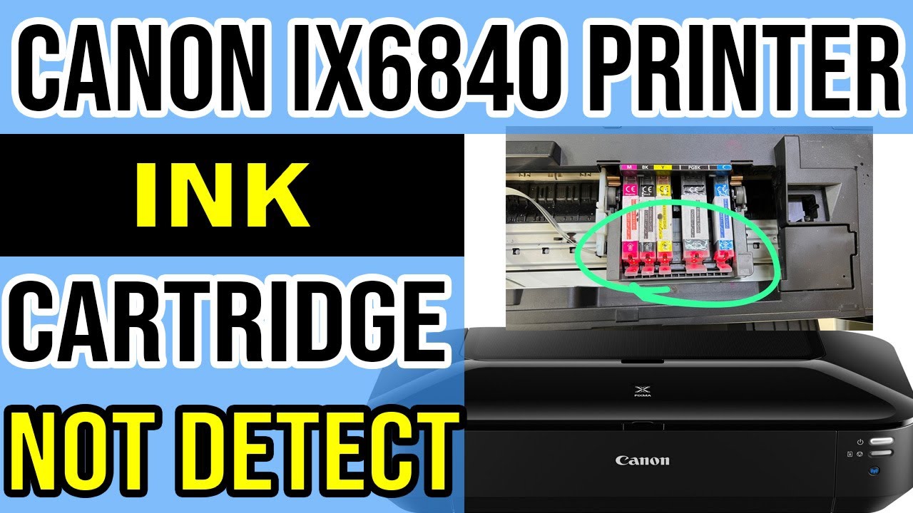 Canon ix6840 Ink Cartridge not Detecting Problem Solution - YouTube