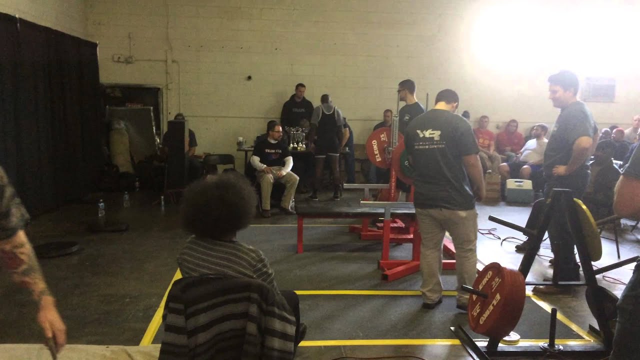 2nd Attempt USAPL Meet Bench 220 lbs - YouTube