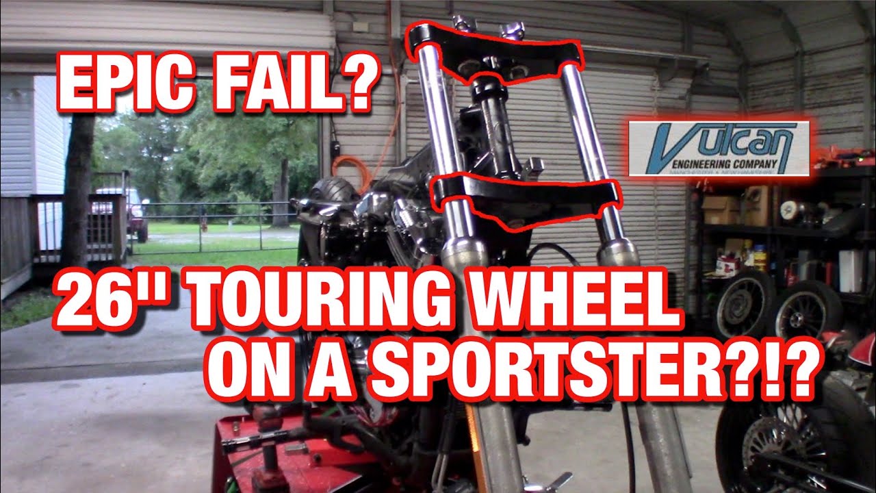 Vulcan Wide Glide Tree Conversion & Rake - The $6000 Twin 26" Sportster ...