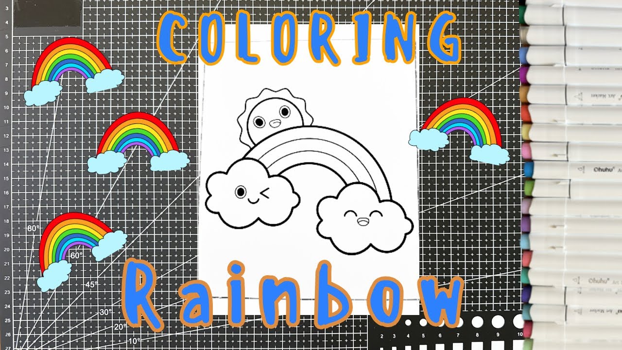 Радуга Раскраска / Rainbow Coloring Page - YouTube