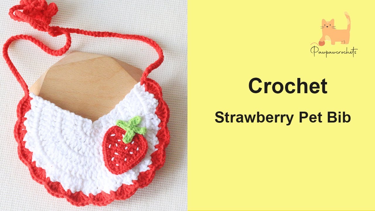 🍓 Melt Hearts! Crochet Strawberry Pet Collar Tutorial 🌟 - YouTube