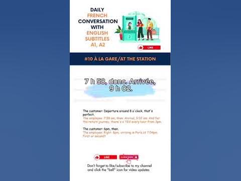Daily French Conversation with English Subtitle-À la gare/At the ...