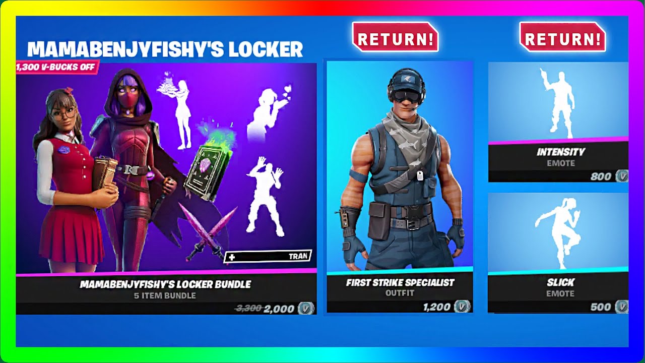*RETURN* Mamabenjyfishy's Locker, First Strike Specialist, & Slick! 🍀 ...