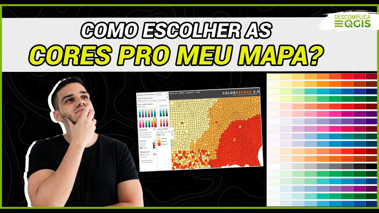 Escolhendo CORES Adequadas para seus Mapas [COLOR BREWER] - YouTube