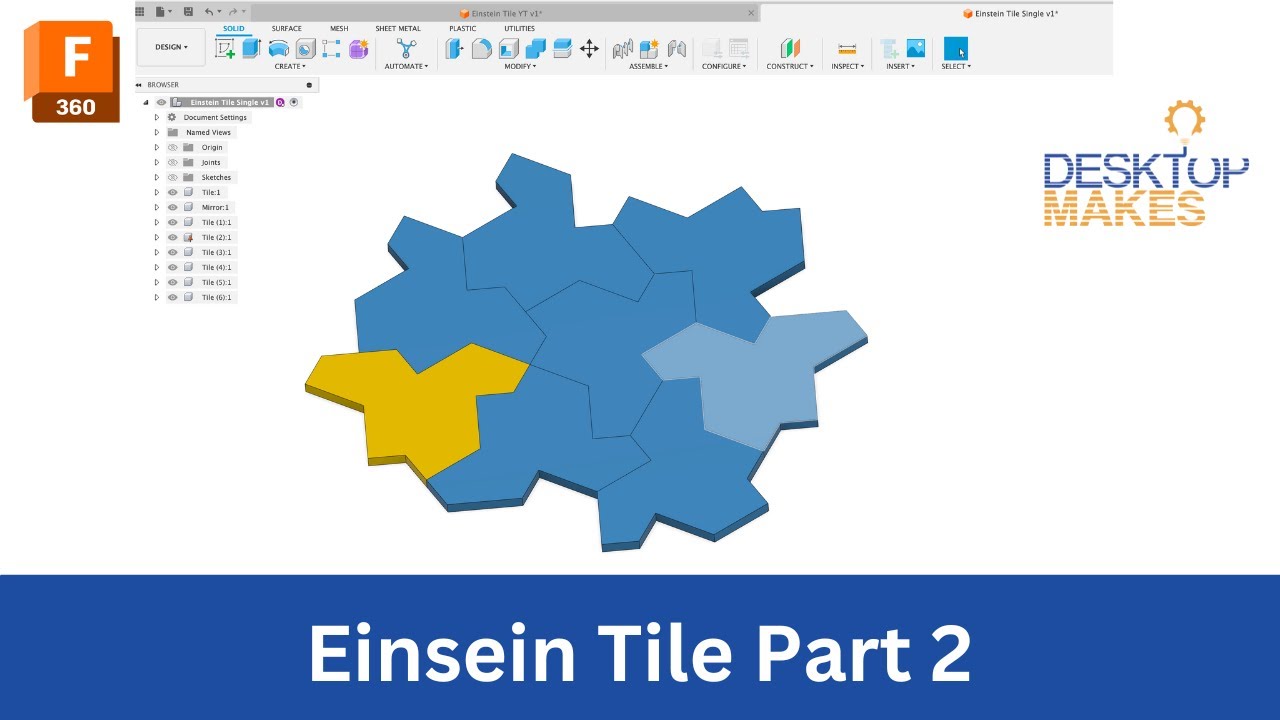 Fusion 360 Joints with the Einstein Tile - YouTube