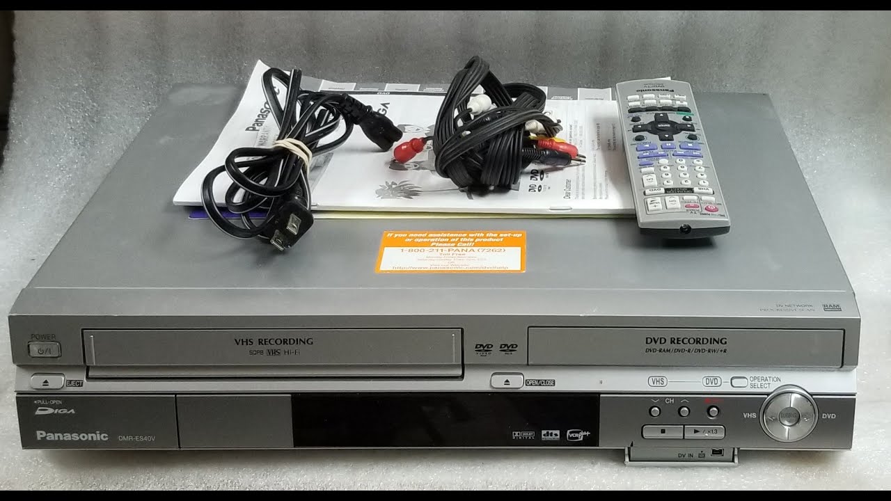 Panasonic DMR ES40V DVD Recorder VHS VCR Recorder Combo - YouTube