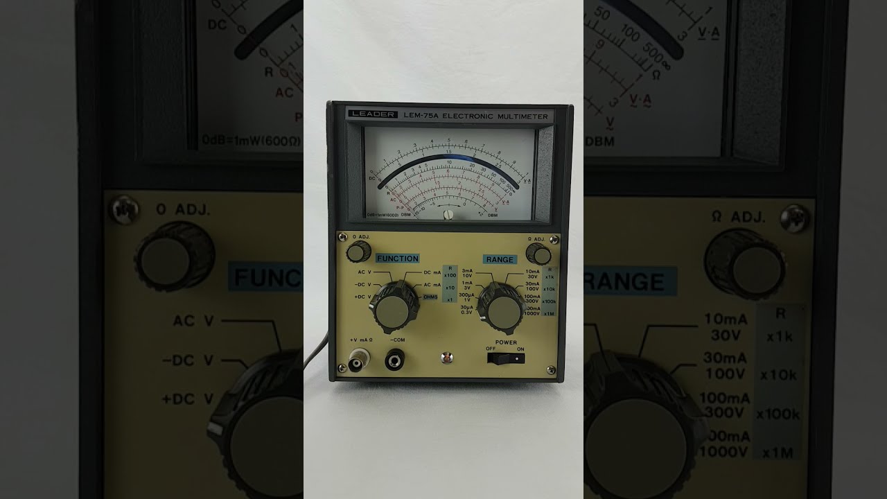 Leader LEM-75A Electronic Multimeter Adjustment - YouTube