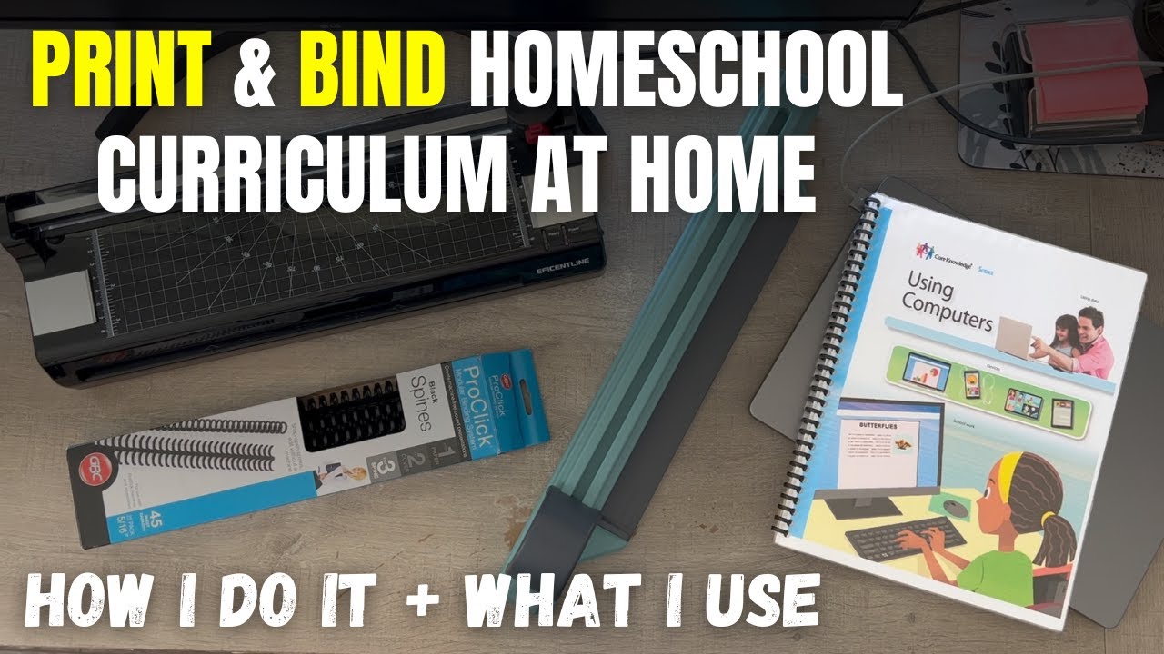 HOW TO PRINT AND BIND Homeschool Curriculum | ProClick Binding Machine ...
