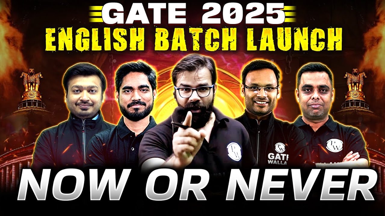 GATE 2025 English Batch | It's Now Or Never | 8 Months Left - Complete ...