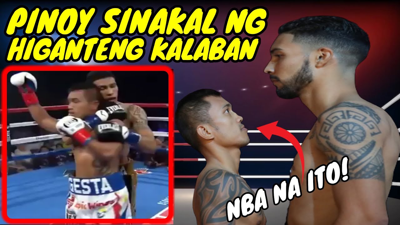 Pinoy sinakal nalang ng Higanteng kalaban na pang NBA ang tangkad ...