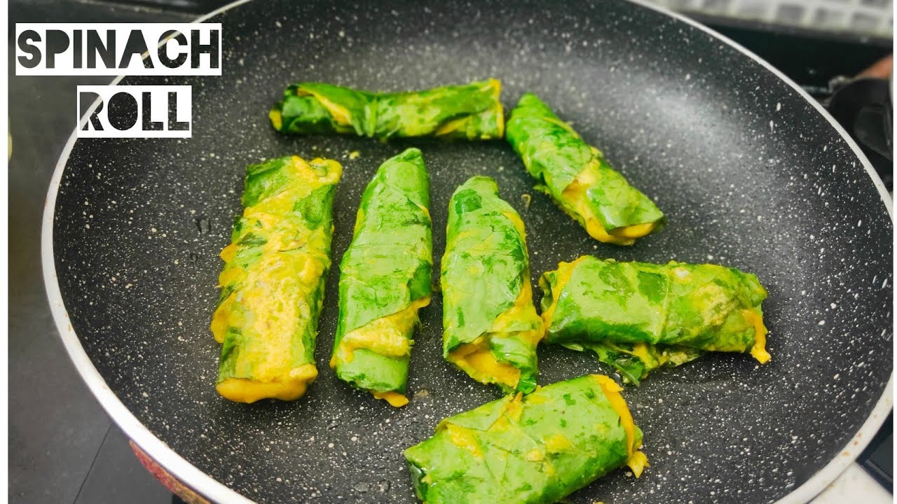 spinach rolls|Palak rolls|healthy snack|palak snack recipe|How to make ...