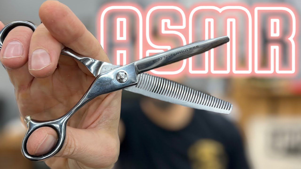 ASMR Thinning Scissors: Your Path to Sensory Bliss #asmrbarber # ...