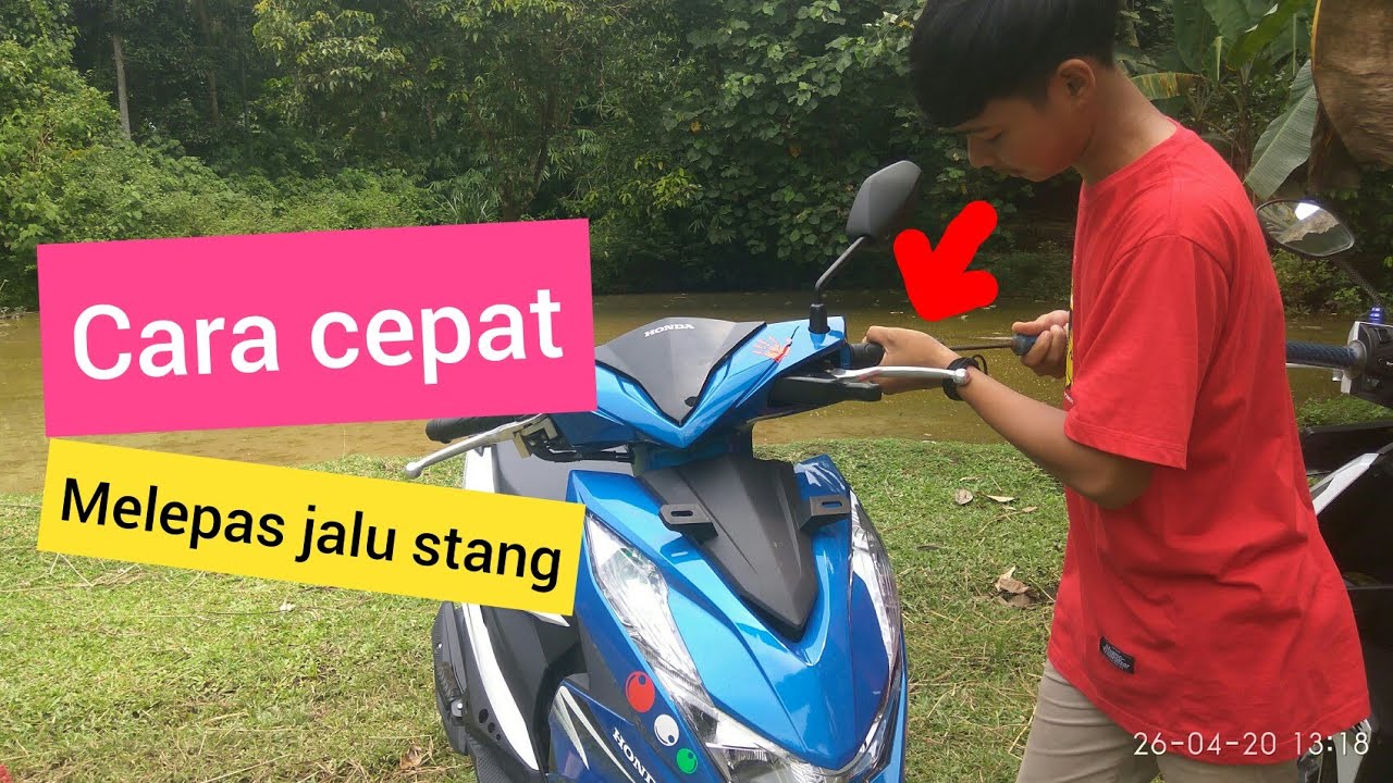 💥cara buka\melepas jalu stang beat 2020 modif - YouTube