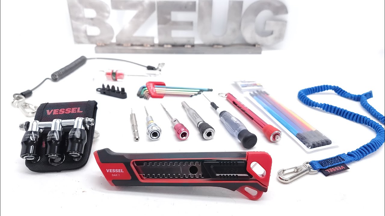 Japanese Tool Haul: VESSEL DAK-1 Electricians Knife, VESSEL Quick Catch ...